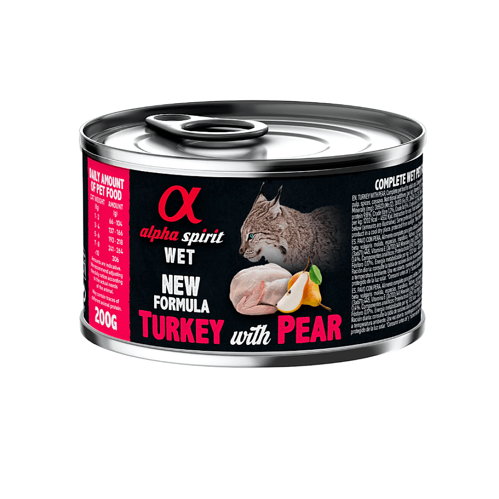 Alpha Spirit Cat Turkey with Pear - Консерва за котки пуйка с круши ...