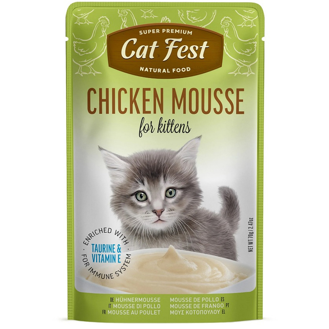 Cat Fest Chicken Mousse Kitten - Пауч за малки котенца с пиле ...