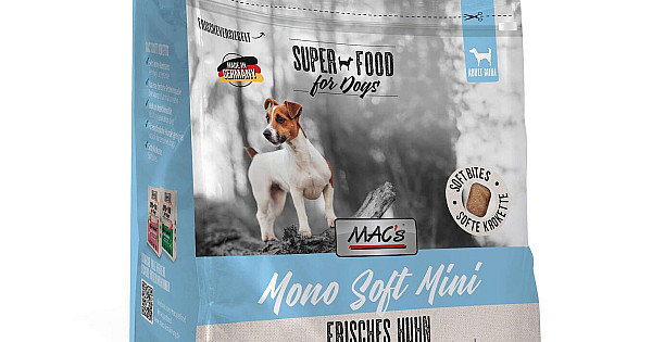 Mac's Dog Mono Soft Fresh Mini - Мека гранулирана храна за дребни ...