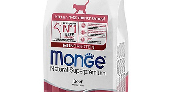 Monge Kitten Mono Beef - Суха храна за малки котенца с монопротеин ...