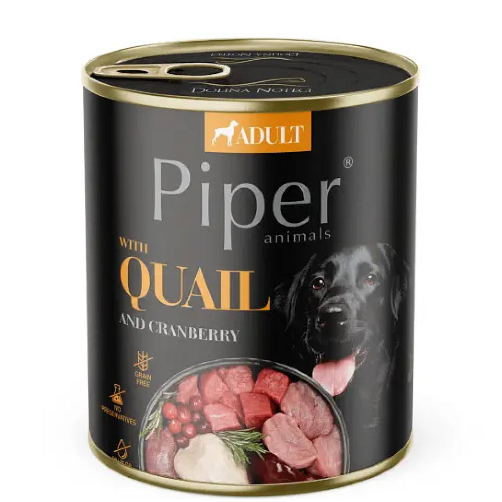 Piper Adult Dog Quail - Консервирана храна за кучета с пъдпъдък и ...