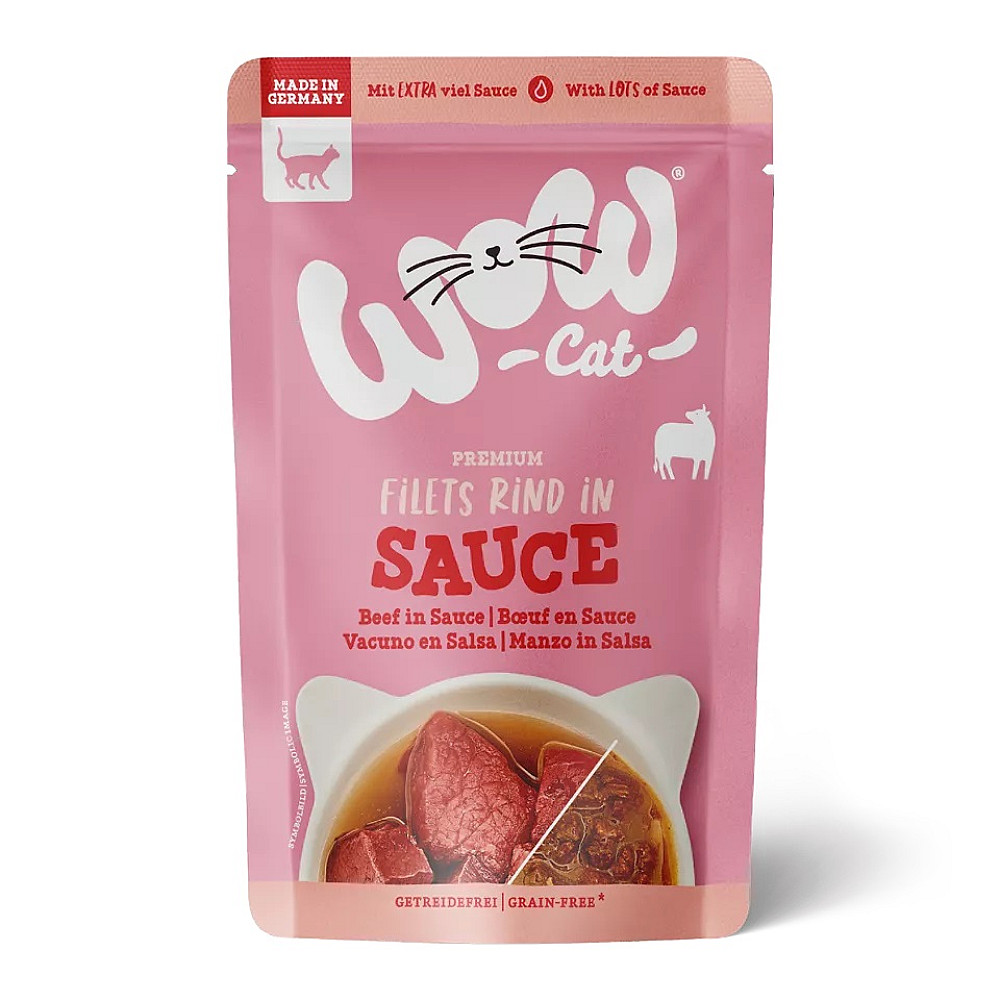 WOW Cat Beef in Sauce - Пауч за котки с говеждо в сос - Зоомагазин ZooStore